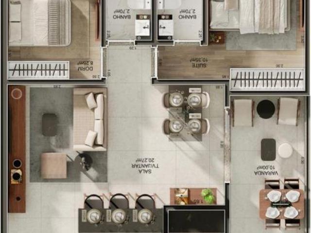 Apartamento em Canto do Forte, Praia Grande/SP de 73m² 2 quartos à venda por R$ 660.000,00