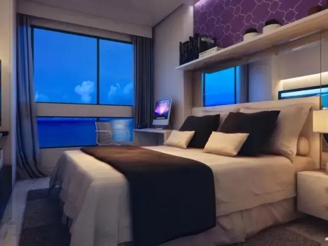 Apartamento em candeias com 2 quartos vista mar, lazer, 55 metros, nascente