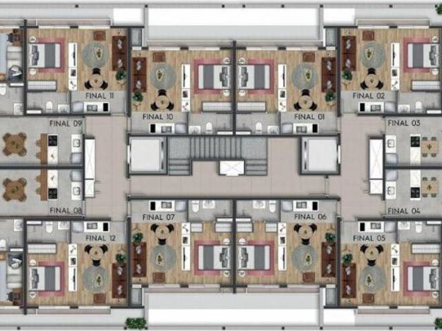 Apartamento em Centro Cívico, Curitiba/PR de 64m² 2 quartos à venda por R$ 958.413,00