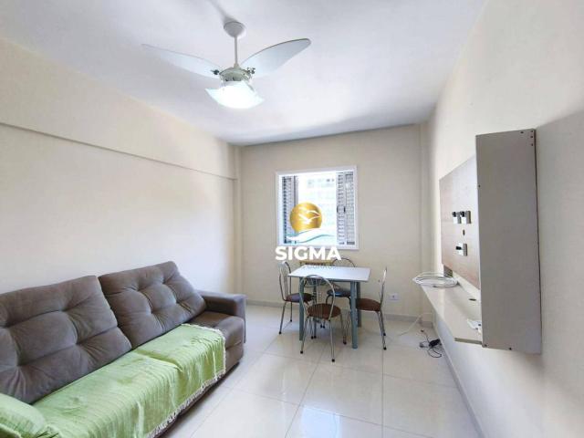 Apartamento em Centro, Guarujá/SP de 60m² 1 quartos para locação R$ 2.500,00/mes