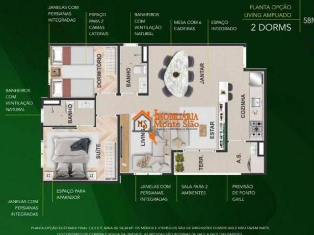 Apartamento em Centro, Guarulhos/SP de 28m² 2 quartos à venda por R$ 527.843,00