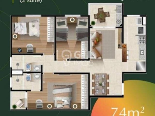 Apartamento em Centro, Jacareí/SP de 75m² 3 quartos à venda por R$ 436.570,00