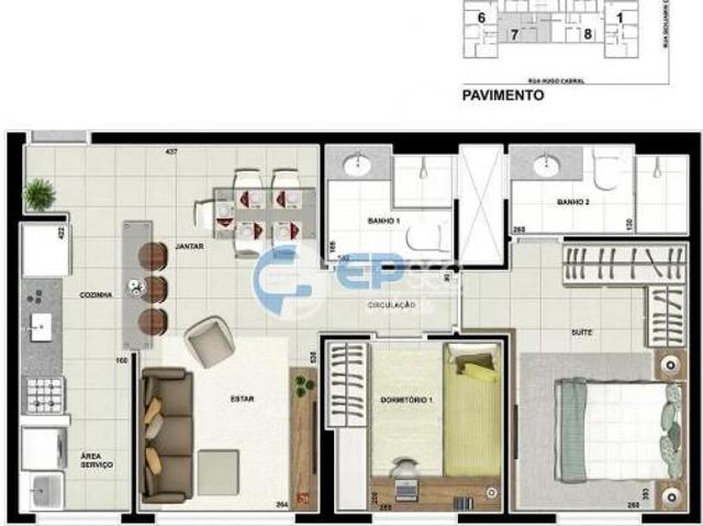 Apartamento em Centro, Londrina/PR de 56m² 2 quartos à venda por R$ 544.900,00
