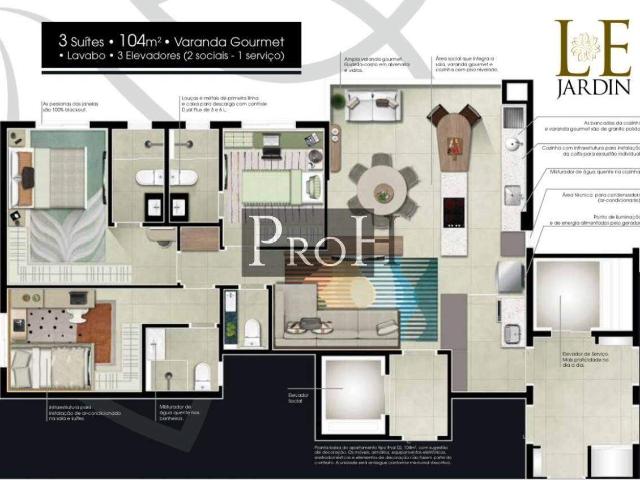 Apartamento em Centro, São Caetano do Sul/SP de 104m² 3 quartos à venda por R$ 1.412.720,00