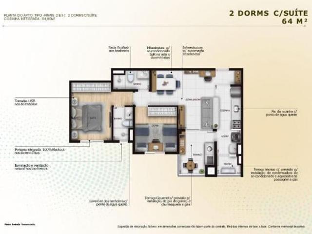 Apartamento em Centro, Suzano/SP de 64m² 2 quartos à venda por R$ 649.256,22