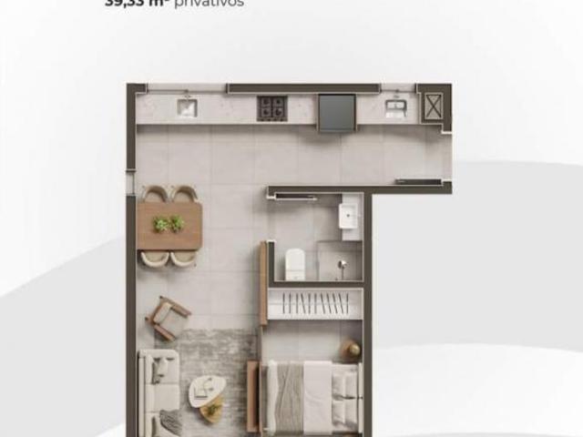 Apartamento em Centro, Passo Fundo/RS de 29m² 1 quartos à venda por R$ 338.358,00