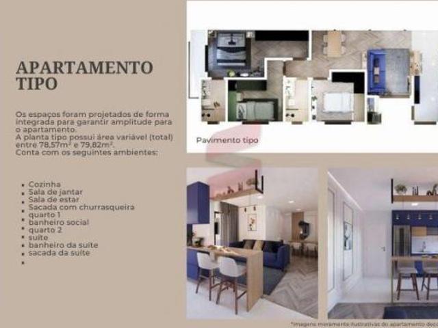 Apartamento em Centro, Pinhais/PR de 78m² 2 quartos à venda por R$ 569.900,00