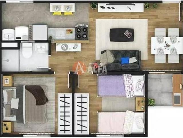 Apartamento em Chácara Ondas Verdes, Cotia/SP de 46m² 2 quartos à venda por R$ 250.000,00