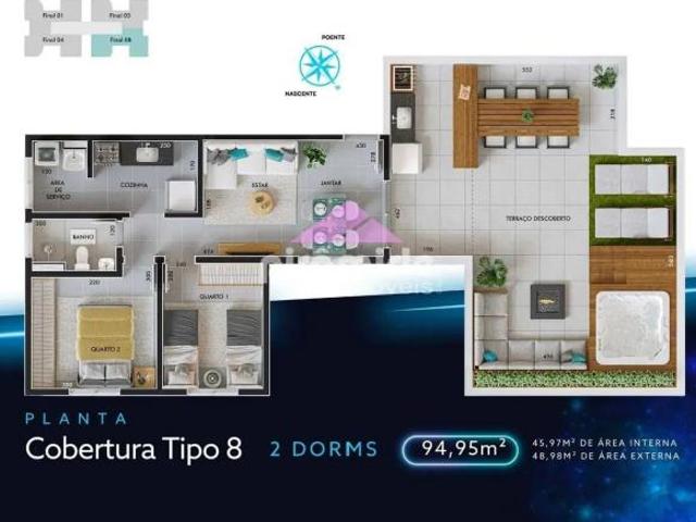 Apartamento em Chácaras São José, São José dos Campos/SP de 94m² 2 quartos à venda por R$ 573.000,00
