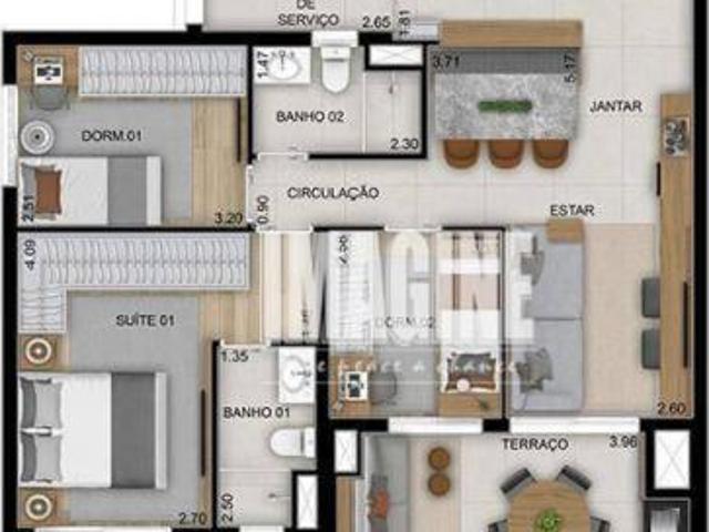 Apartamento em Cidade Mãe do Céu, São Paulo/SP de 91m² 3 quartos à venda por R$ 1.191.000,00