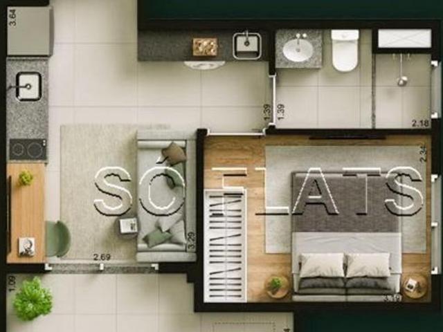 Apartamento em Cidade Monções, São Paulo/SP de 29m² 1 quartos à venda por R$ 420.000,00