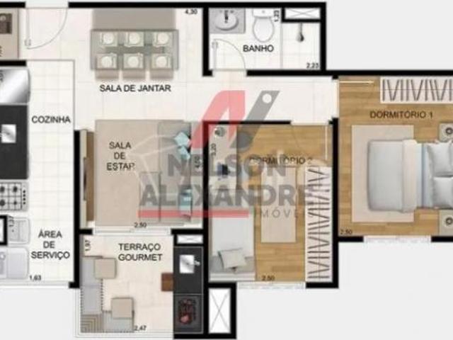 Apartamento em City Bussocaba, Osasco/SP de 53m² 2 quartos à venda por R$ 430.000,00 ou para locação