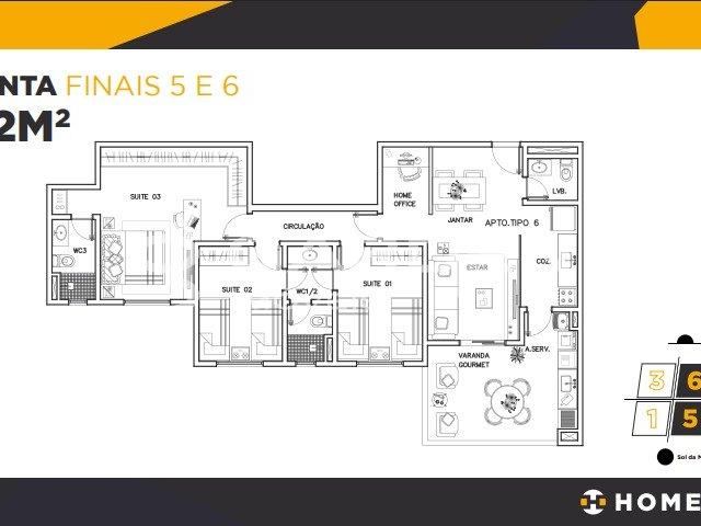 Apartamento em Condomínio Residencial Colinas do Paratehy, São José dos Campos/SP de 0m² 3 quartos à venda por R$ 849.000,00