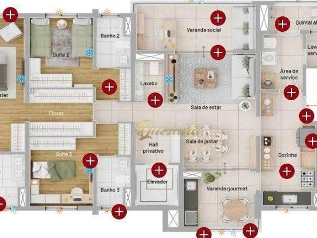 Apartamento em construção, à venda, 3 suítes, varanda gourmet, Epic Indaiatuba, Indaiatuba