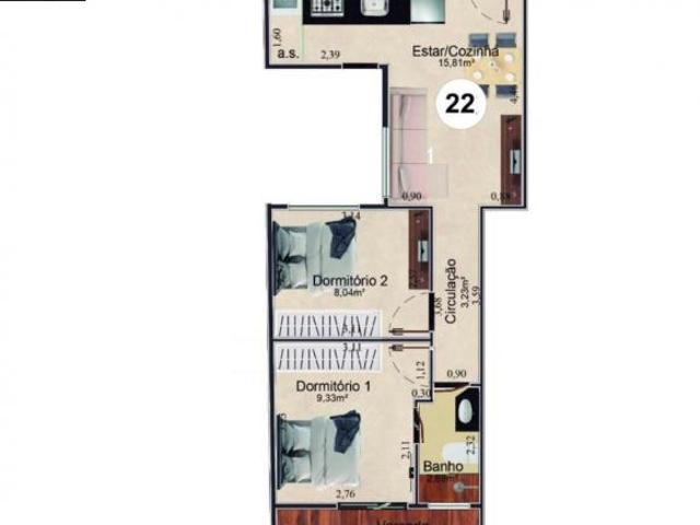 APARTAMENTO EM CONSTRUÇÃO À VENDA PORTAL VILLE AZALEIA