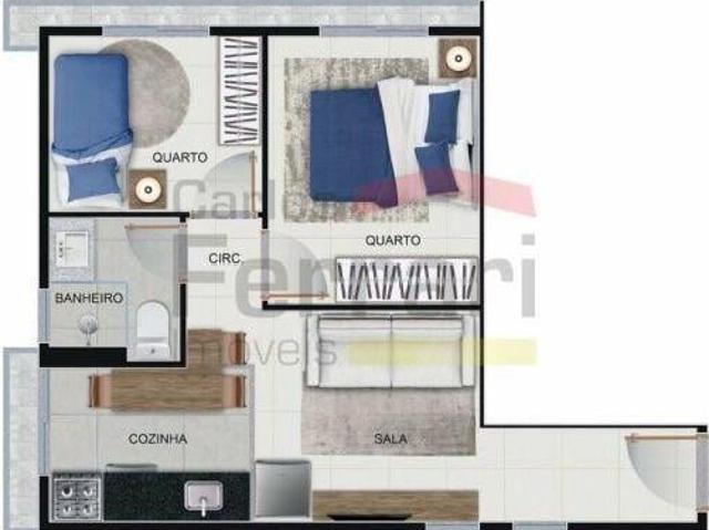 Apartamento em Santana 36 m² 2 dormitórios Varanda sem vaga fica há 400 m do Metrô Santana