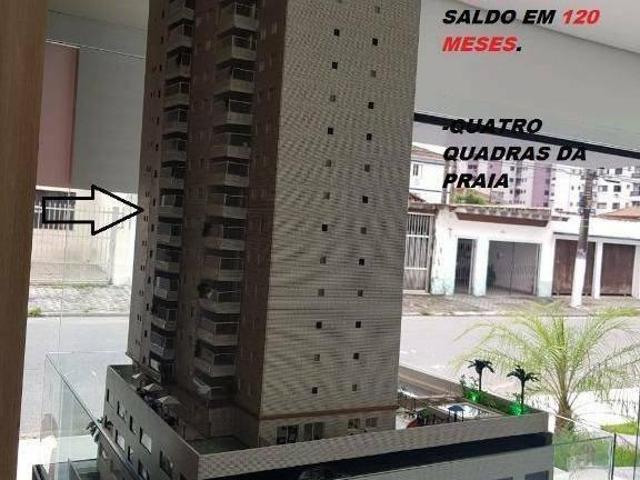 Apartamento em construção próximo da praia com 2 dormitórios à venda, 77 m² por R$ 532.000 parcel