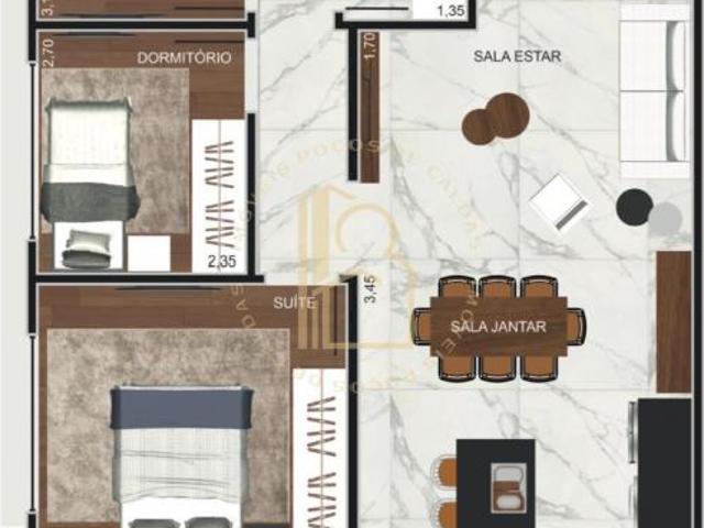 Apartamento em Country Club Poços de Caldas, MG