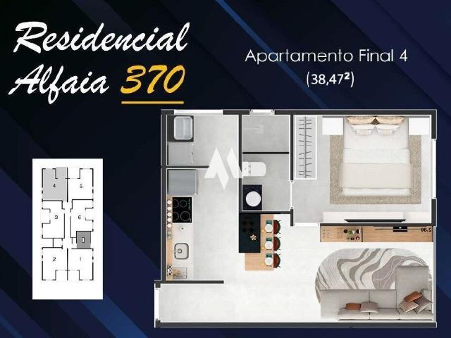 Apartamento em Embaré, Santos/SP de 38m² 1 quartos à venda por R$ 319.000,00