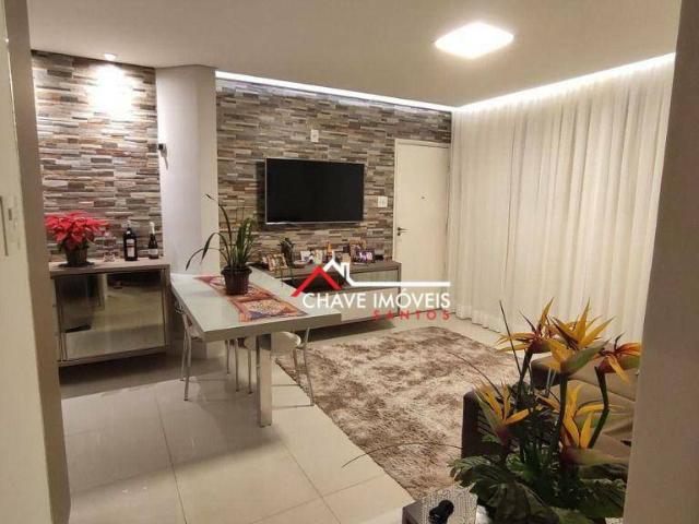 Apartamento em Encruzilhada, Santos/SP de 72m² 2 quartos à venda por R$ 458.000,00