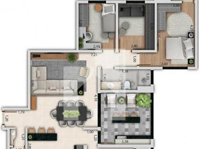 Apartamento em Engordadouro, Jundiaí/SP de 110m² 3 quartos à venda por R$ 900.322,00