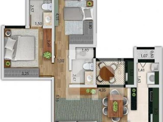 Apartamento em Engordadouro, Jundiaí/SP de 68m² 2 quartos à venda por R$ 728.809,00