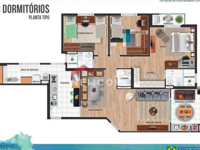 Apartamento em Estrada São Judas Parque Esplanada Embu das Artes/SP