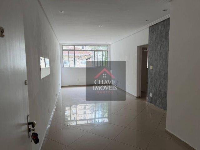 Apartamento em Gonzaga, Santos/SP de 140m² 3 quartos para locação R$ 4.500,00/mes