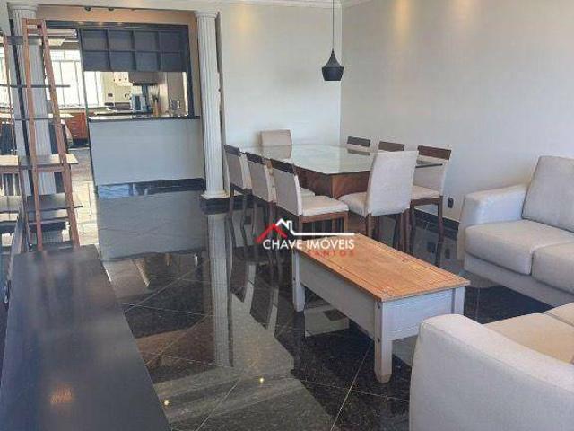 Apartamento em Gonzaga, Santos/SP de 144m² 3 quartos para locação R$ 9.500,00/mes