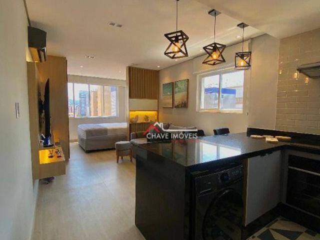 Apartamento em Gonzaga, Santos/SP de 45m² 1 quartos à venda por R$ 689.900,00 ou para locação R$ 4.600,00/mes