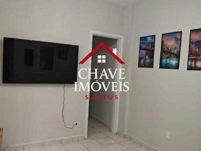Apartamento em Gonzaga, Santos/SP de 40m² 1 quartos para locação R$ 3.300,00/mes