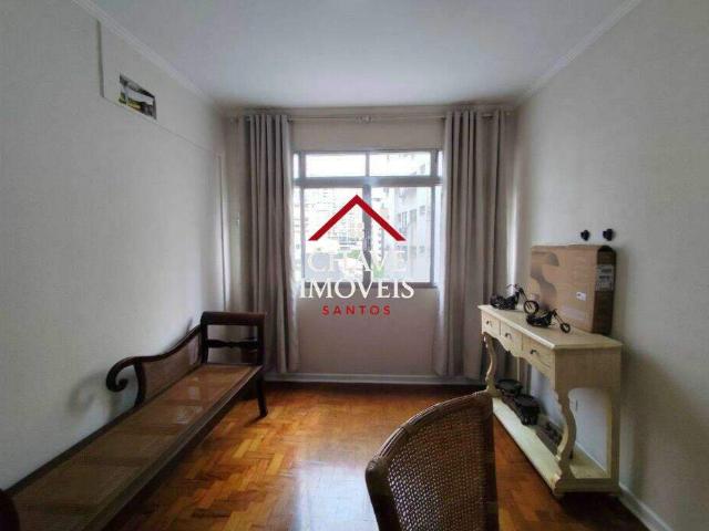 Apartamento em Gonzaga, Santos/SP de 55m² 1 quartos para locação R$ 3.500,00/mes