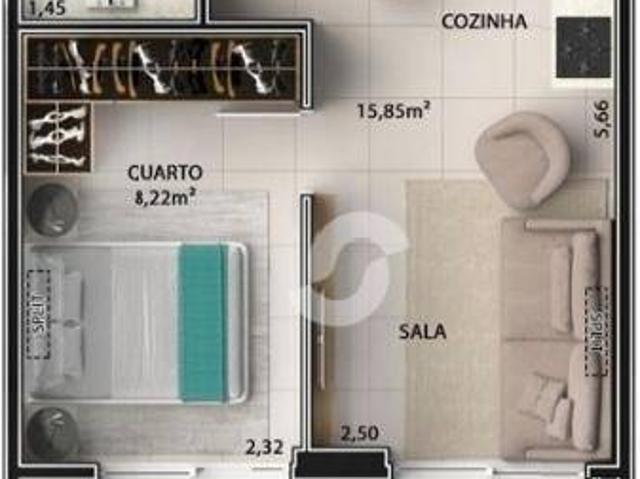 Apartamento em Itaipu, Niterói/RJ de 40m² 1 quartos à venda por R$ 669.900,00