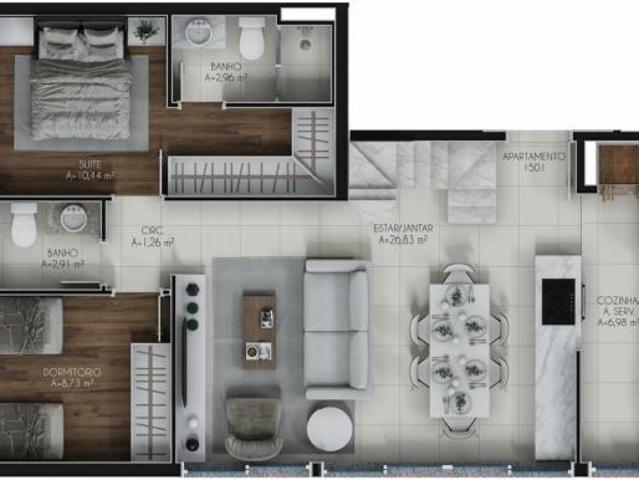 Apartamento em Jardim Botânico