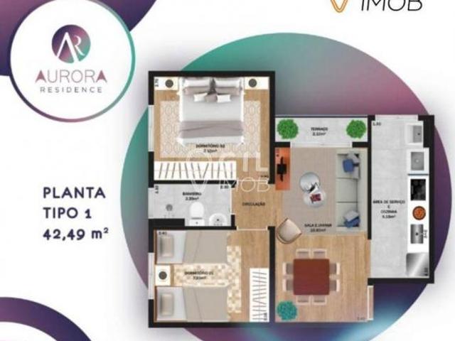 Apartamento em Jardim Jacinto, Jacareí/SP de 42m² 2 quartos à venda por R$ 300.000,00