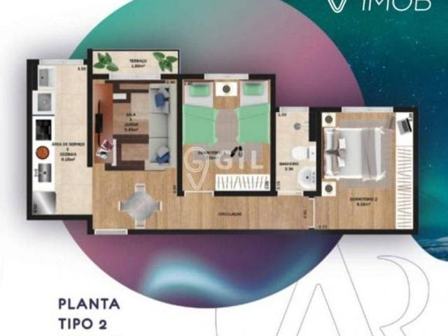 Apartamento em Jardim Jacinto, Jacareí/SP de 44m² 2 quartos à venda por R$ 300.000,00