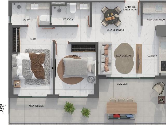 Apartamento em Jardim Oceania, João Pessoa/PB de 51m² 2 quartos à venda por R$ 672.021,77