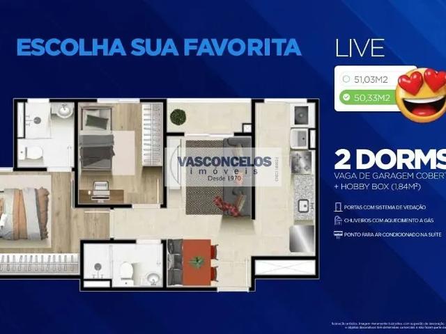 Apartamento em Jardim Oriente, São José dos Campos/SP de 50m² 2 quartos à venda por R$ 359.000,00