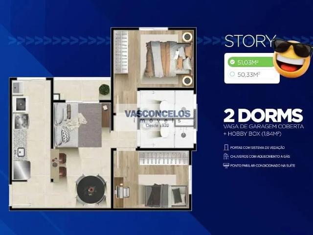 Apartamento em Jardim Oriente, São José dos Campos/SP de 51m² 2 quartos à venda por R$ 399.900,00
