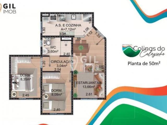 Apartamento em Jardim Santo Antônio da Boa Vista, Jacareí/SP de 50m² 2 quartos à venda por R$ 262.90