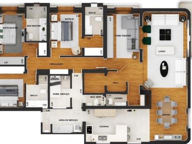 Apartamento em Jardim Paulista, São Paulo/SP de 196m² 3 quartos à venda por R$ 3.025.000,00