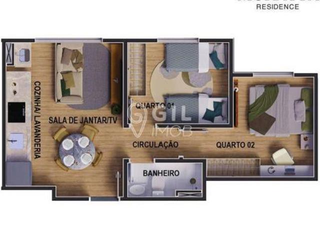 Apartamento em Jardim Terras de Santa Helena, Jacareí/SP de 41m² 2 quartos à venda por R$ 257.031,00