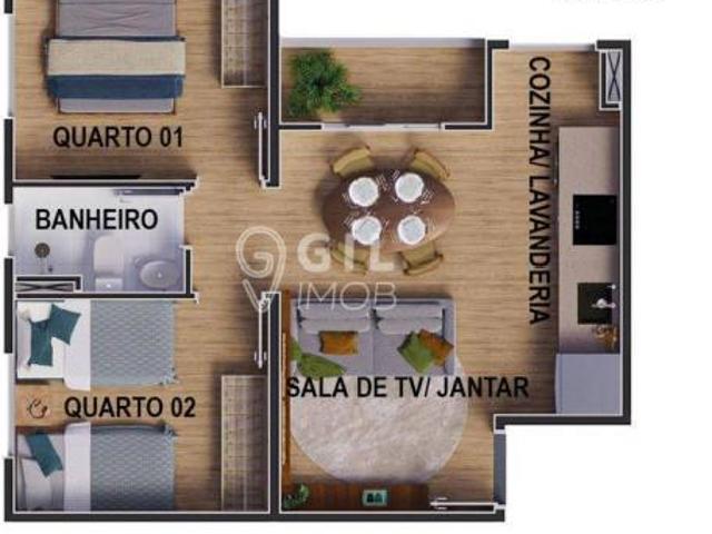 Apartamento em Jardim Terras de Santa Helena, Jacareí/SP de 44m² 2 quartos à venda por R$ 283.631,00