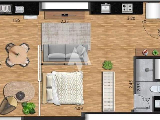 Apartamento em José Menino, Santos/SP de 39m² 1 quartos à venda por R$ 460.000,00