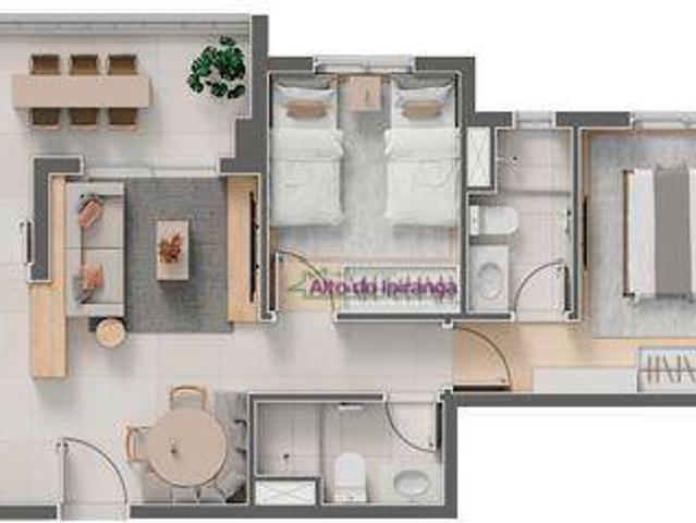 Apartamento em Mirandópolis, São Paulo/SP de 57m² 2 quartos à venda por R$ 905.833,00