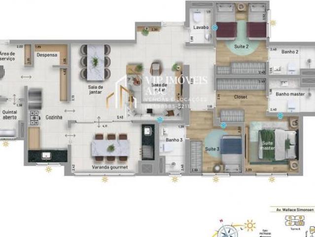 Apartamento em Nova Petrópolis, São Bernardo do Campo/SP de 117m² 3 quartos à venda por R$ 1.429.997