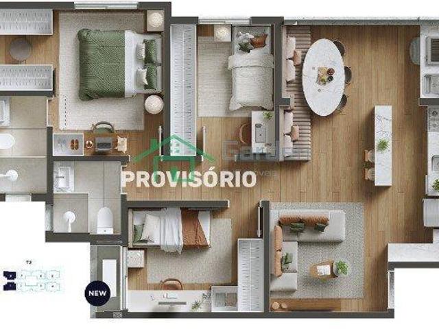 Apartamento em Palmeiras de São José, São José dos Campos/SP de 0m² 3 quartos à venda por R$ 600.000