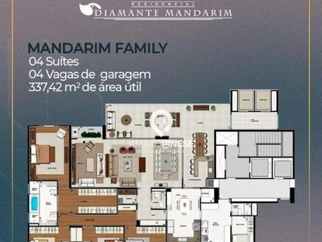 Apartamento em Parque Baguaçu, Araçatuba/SP de 336m² 4 quartos à venda por R$ 3.100.000,00
