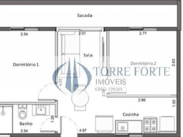 Apartamento em Parque da Vila Prudente, São Paulo/SP de 39m² 2 quartos à venda por R$ 280.000,00