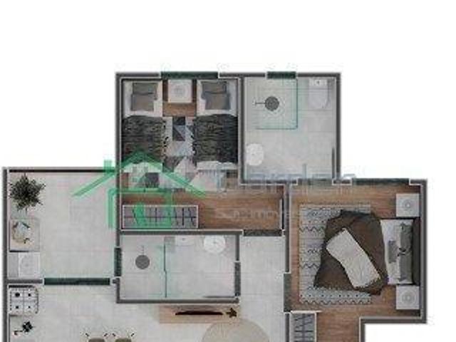Apartamento em Parque Residencial Flamboyant, São José dos Campos/SP de 0m² 2 quartos à venda por R$